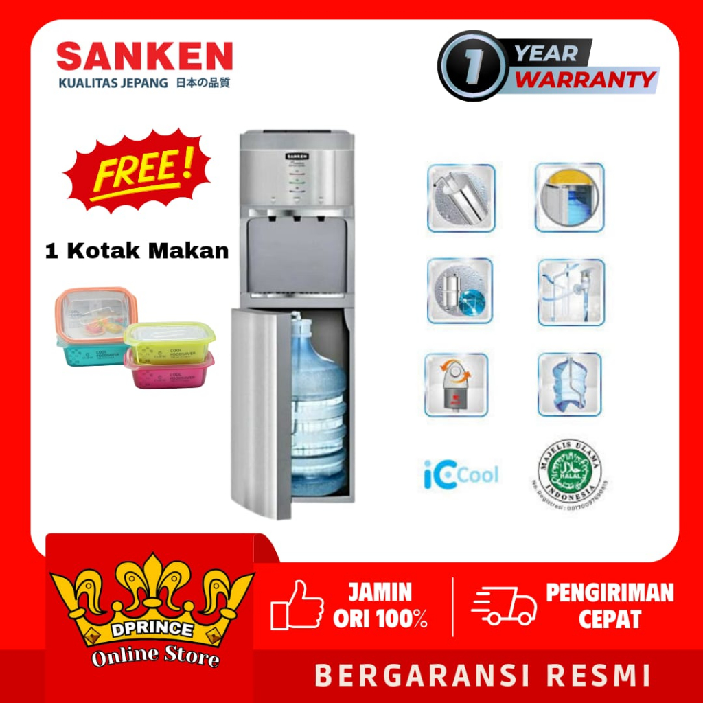 Jual SANKEN Dispenser Galon Bawah Low Watt HWD-C555IC | Shopee Indonesia