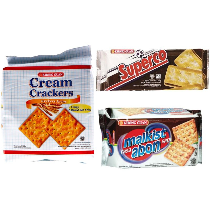 Jual Khong Guan Aneka Malkist Cream Crackers cokelat superco | Shopee ...