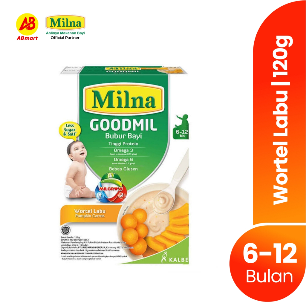 Jual Milna Goodmil Wortel Labu 6+ Peach Strawberry Pisang 9 Bulan 120gr ...