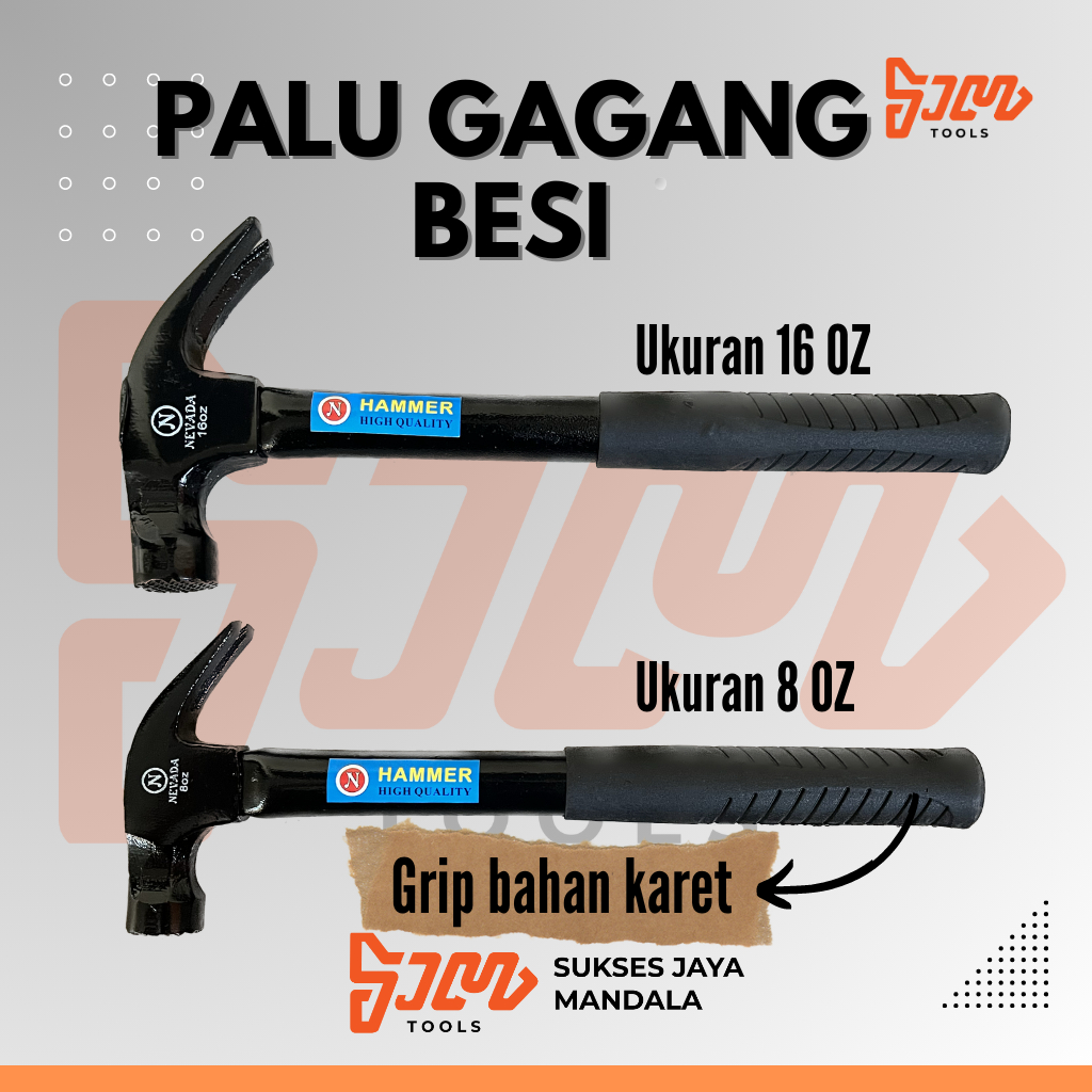 Jual Palu Kambing Gagang Besi Gerigi 8 OZ dan 16 OZ Magnet | Shopee ...