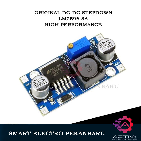Jual ORIGINAL DC-DC Step Down Converter LM2596 4.5-35V to 1.25-30V Module Switching Regulator ...