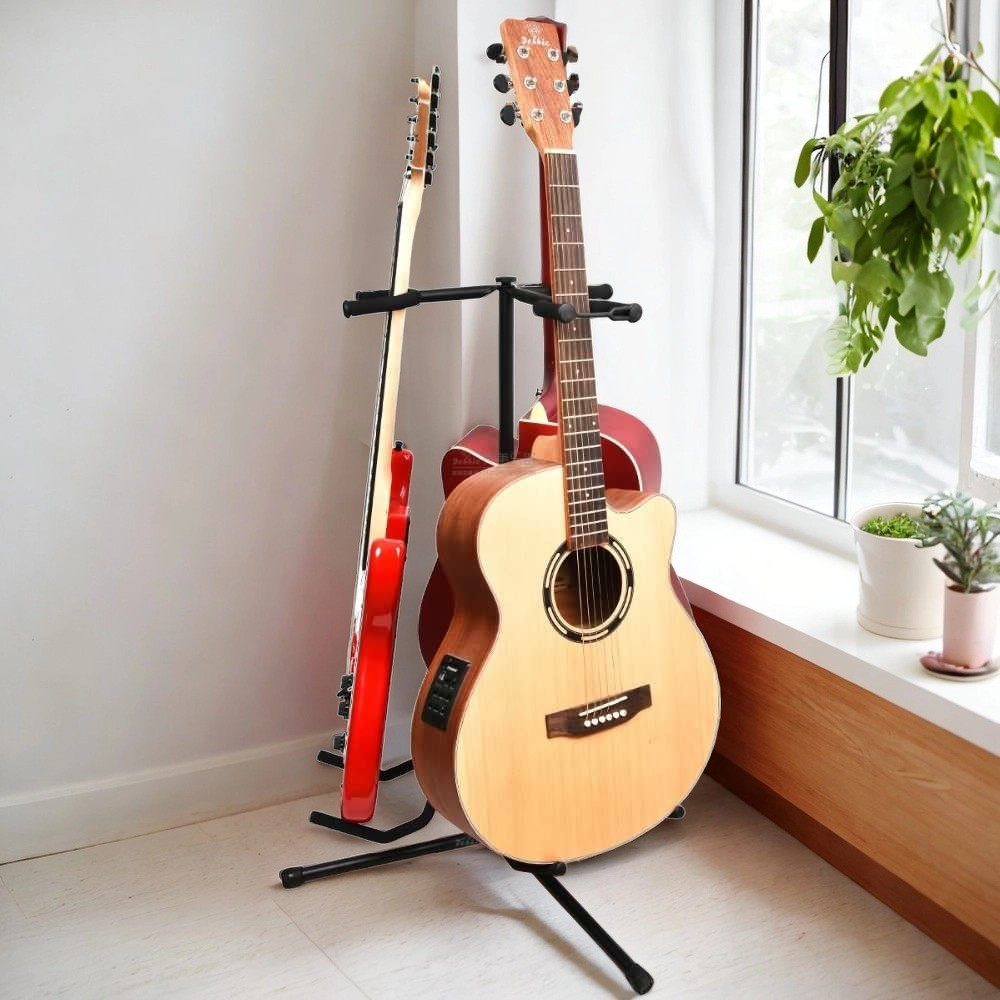 Jual Stand Gitar akustik elektrik dan bass Folding 3 Dock Guitar Stand ...