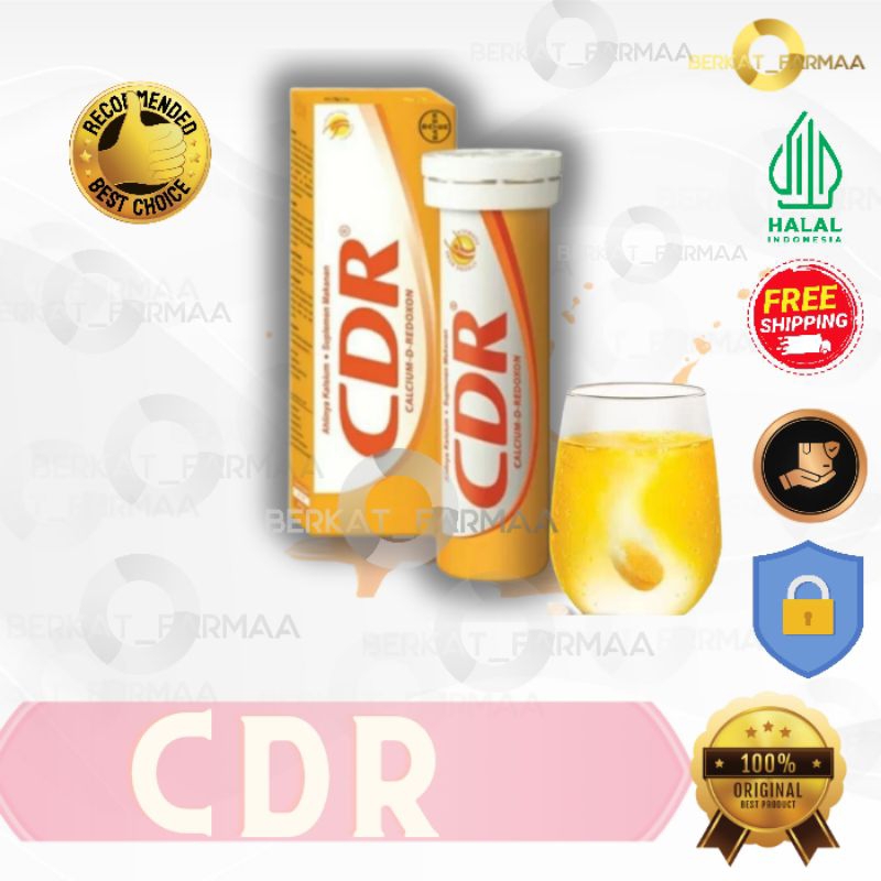 Jual CDR 10 Tablet Calcium Effervescent Tulang Suplemen Kalsium ...