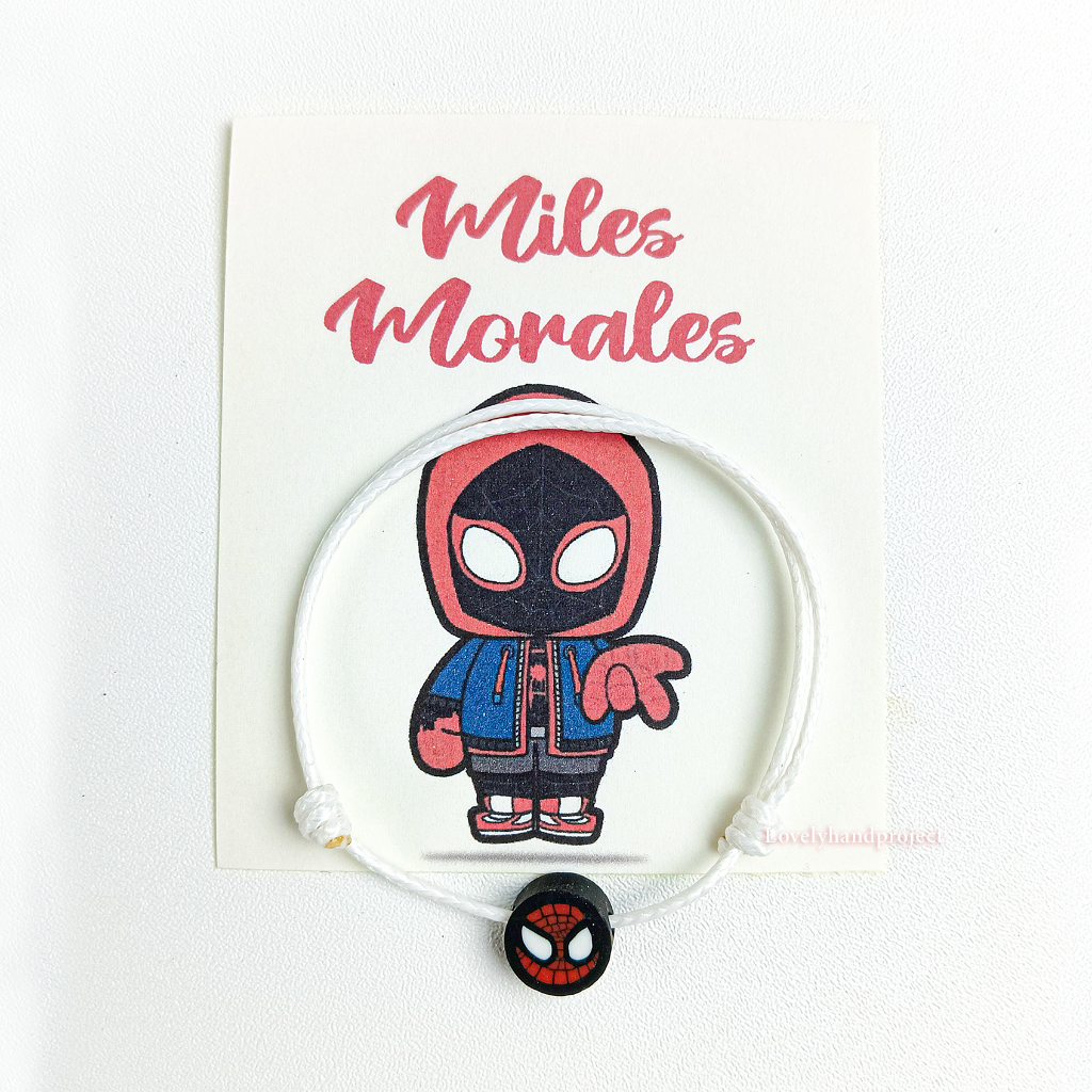Jual Gelang Couple Spiderman Miles Morales & Gwen Stacy Free Box Tali ...