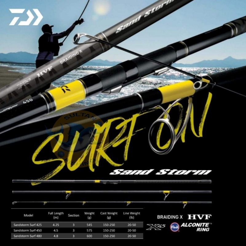 Jual Joran DAIWA SANDSTORM SURF 425m & 450m | Joran Surf Laut Pasiran ...