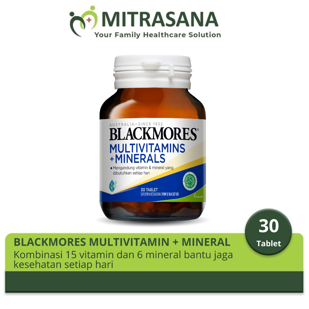 Jual Blackmores Multivitamins + Minerals 30 Tablet | Shopee Indonesia