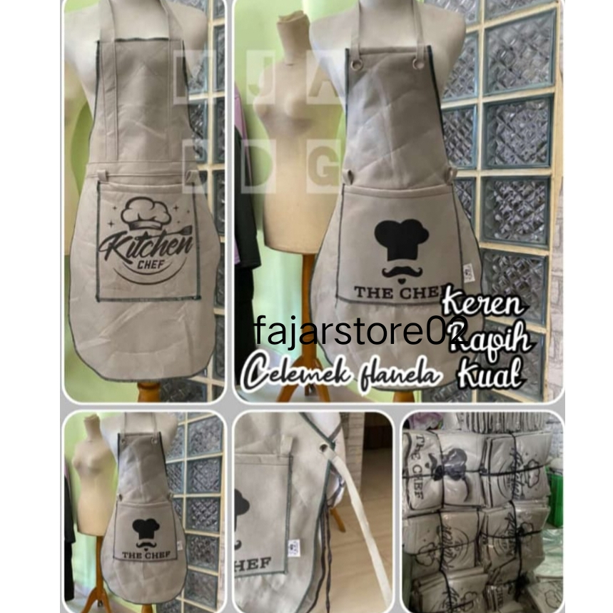 Jual Apron Celemek Masak Celemek Anti Air Apron Waterproof Celemek ...