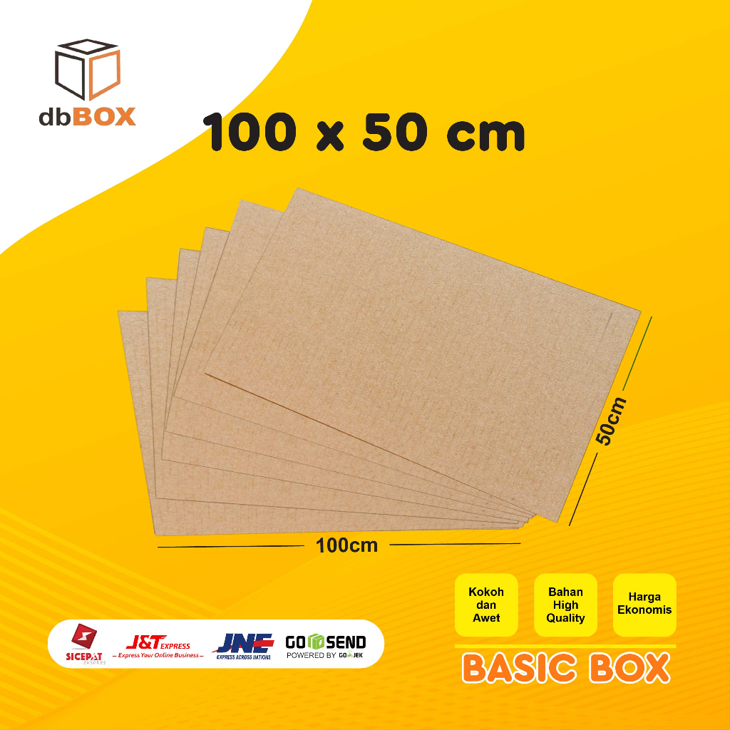 Jual KARDUS KARTON LEMBARAN 100 x 50 SINGLE WALL CORRUGATED SHEET POLOS ...