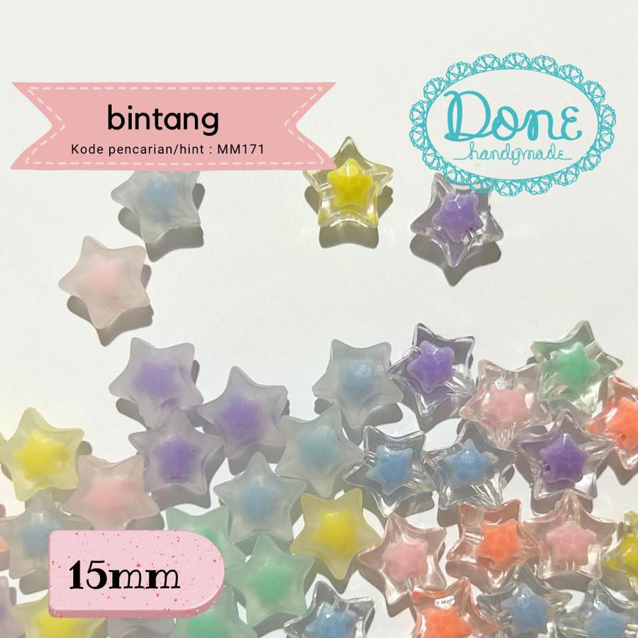 Jual Done handymade manik bintang star beads manik isi diy mm171 | Shopee Indonesia