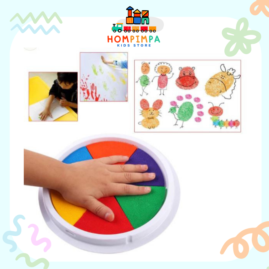 Jual Washable Finger Stamp Pad Hand Paint for Craft and Sensory Play ...
