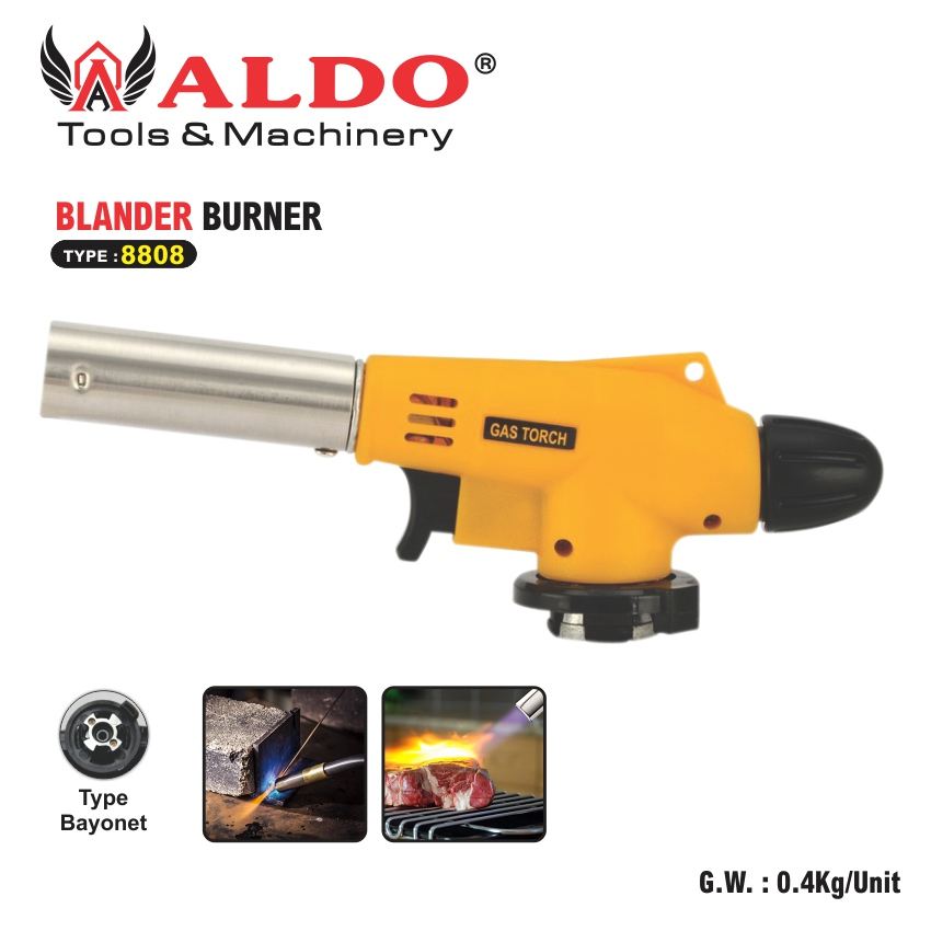 Jual BLANDER BURNER / GAS TORCH ALDO TYPE 8808 | Shopee Indonesia