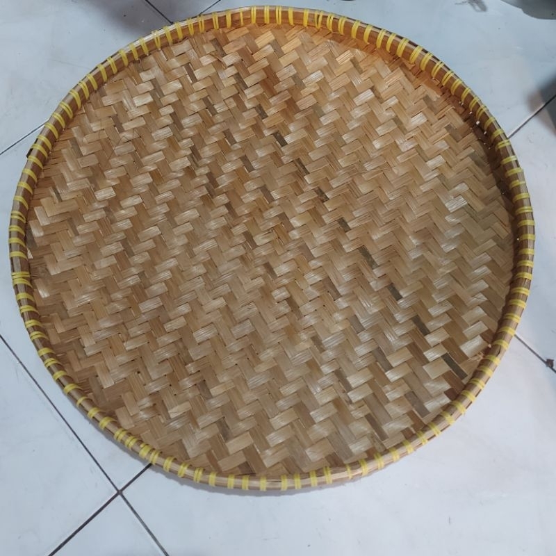 Jual Tampah bambu anyaman diameter 47cm/nampan bambu anyaman diameter ...
