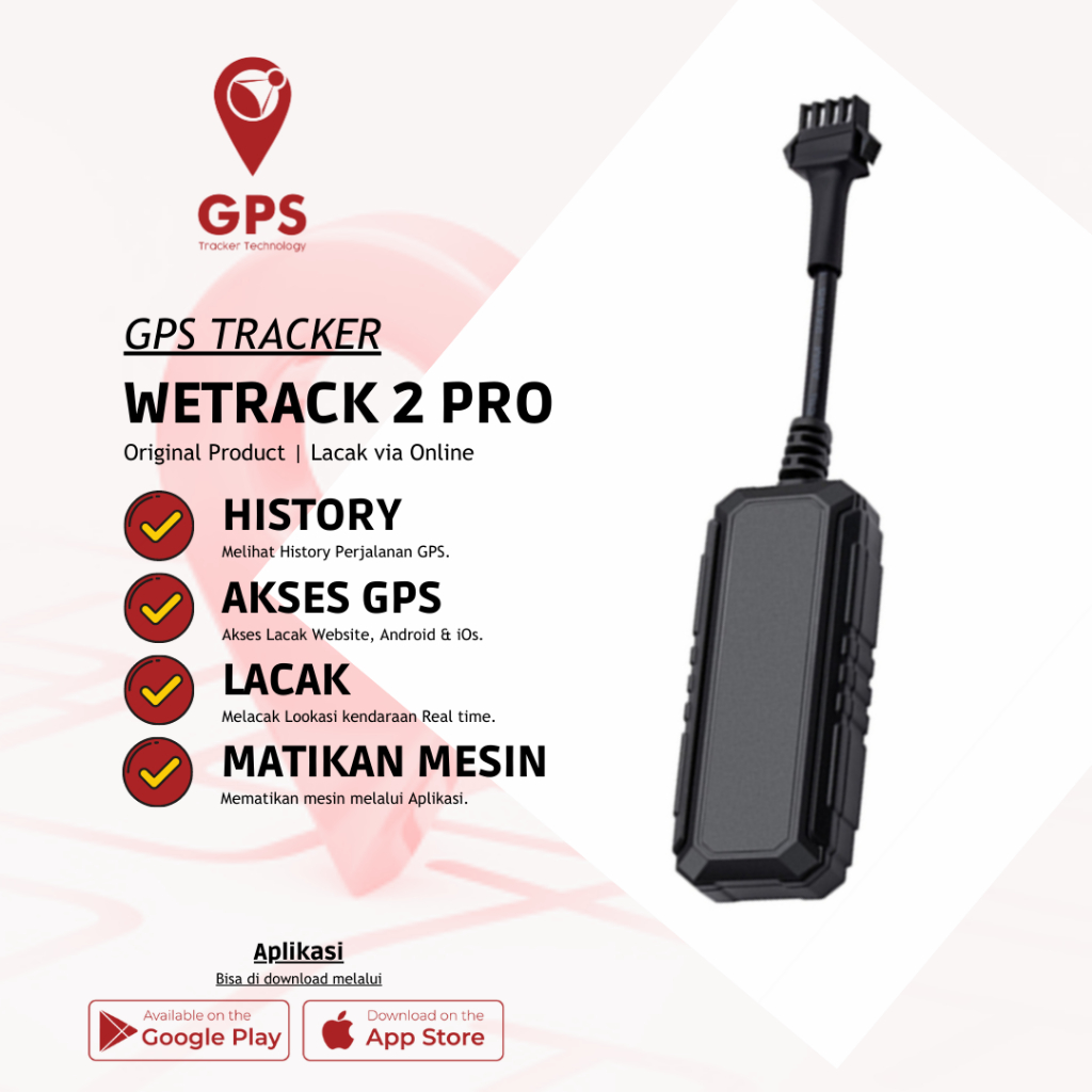 Jual Smart GPS Tracker Oneway Original Wetrack 2 Pro | Shopee Indonesia