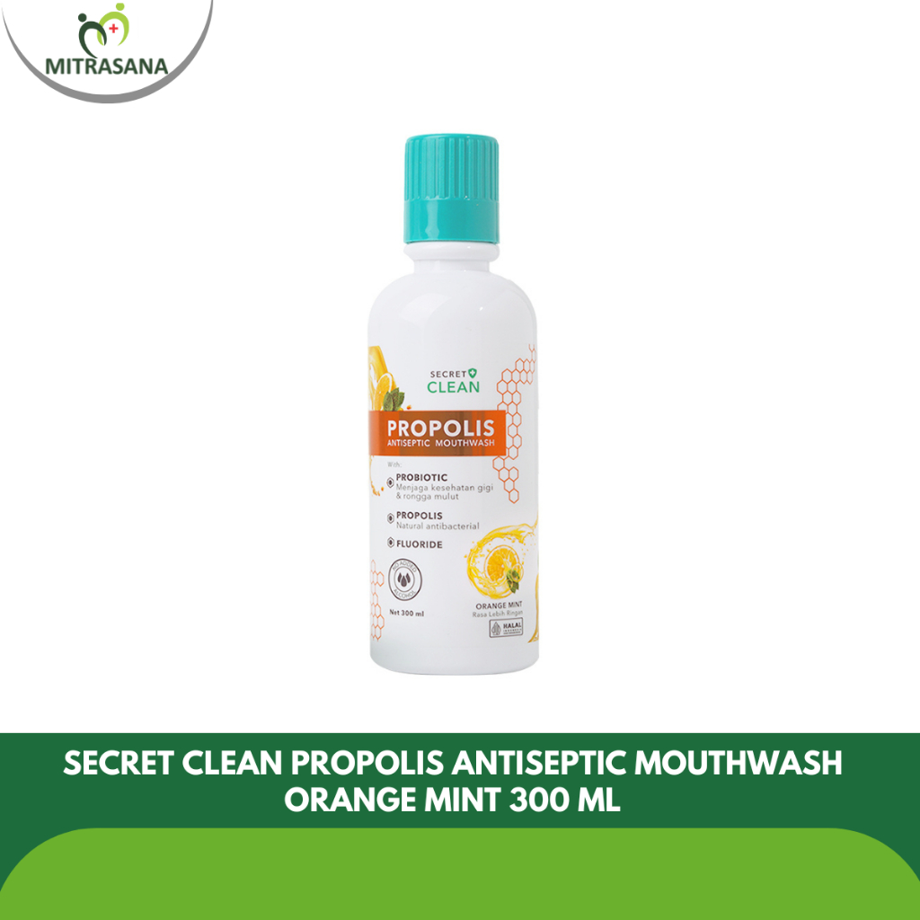 Jual Secret Clean Propolis Antiseptic Mouthwash Orange Mint 300ml ...