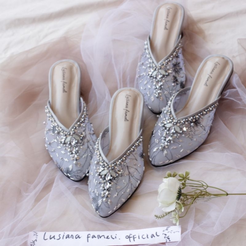Jual HIKARU I bride shoes heels payet pengantin warna silver bisa ...
