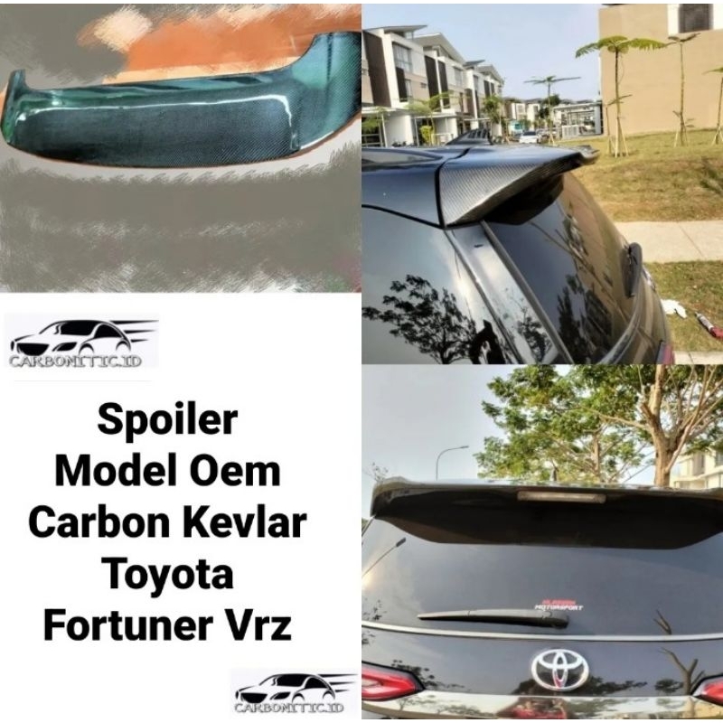 Jual Spoiler Custom Model Oem Look Toyota Fortuner Vrz Carbon Kevlar ...