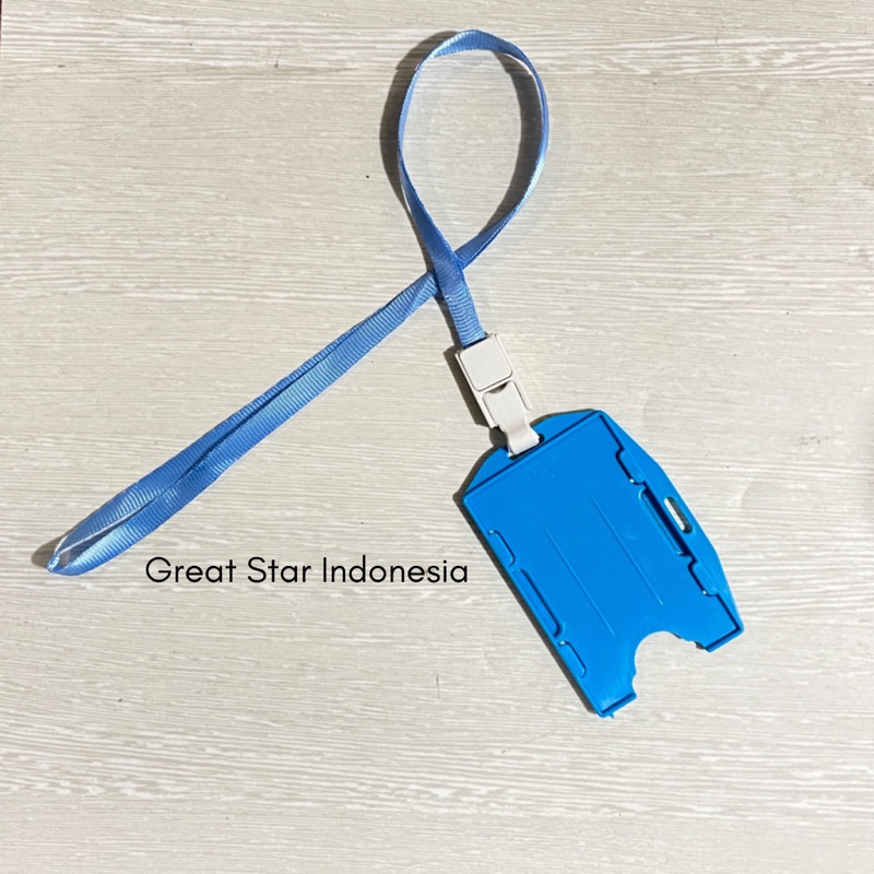 Jual FRAME ID CARD DOUBLE POTRAIT & LANDSCAPE + TALI ID CARD PULLER ...