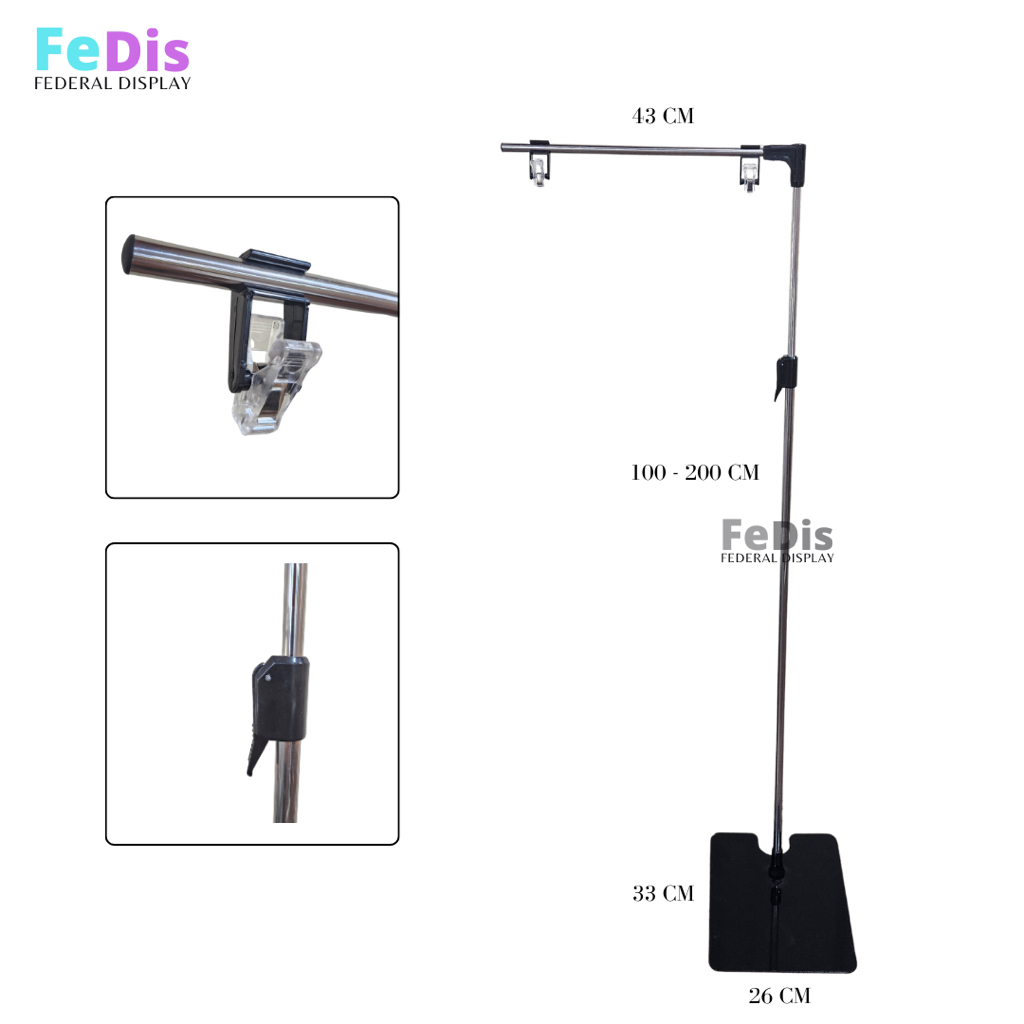 Jual DISPLAY SUPERMARKET FLOOR BANNER STAND TINGGI 200 CM | Shopee ...