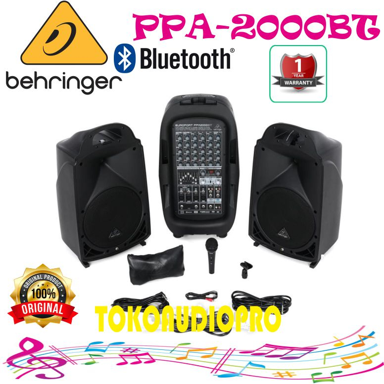 Jual Speaker Behringer Europort PPA2000BT Portable PA System with ...