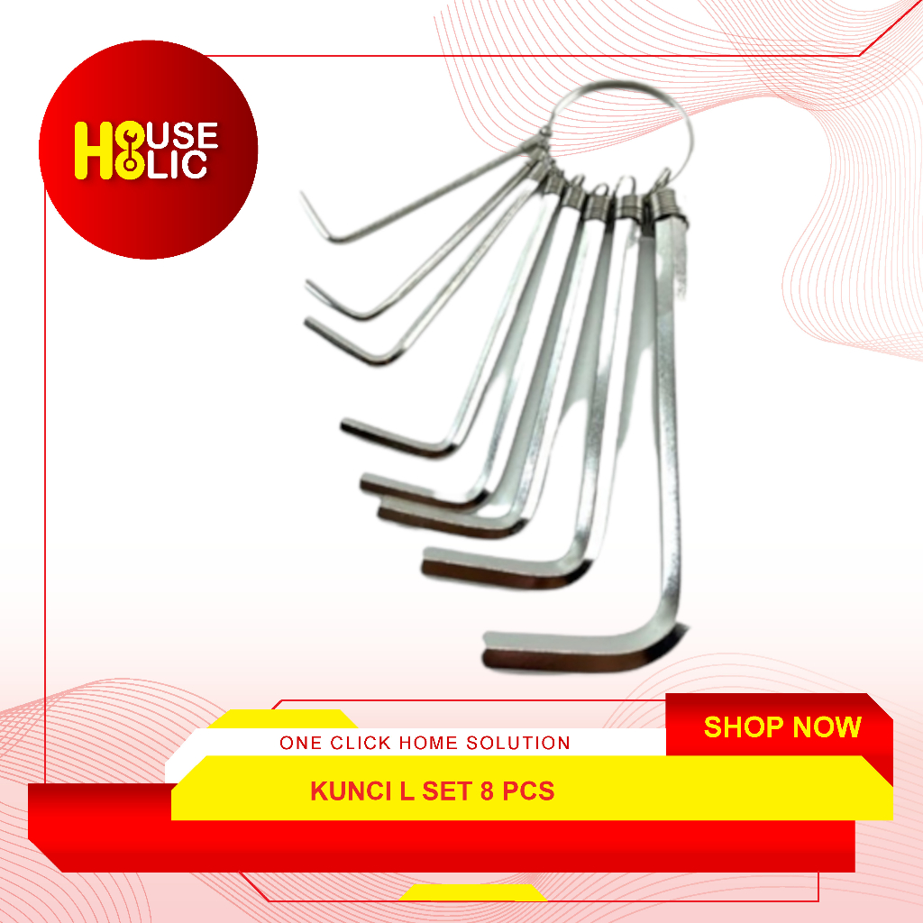 Jual Kunci L Set 8 Pcs Pendek / Hexagonal Hex Key Set 8pcs | Shopee ...