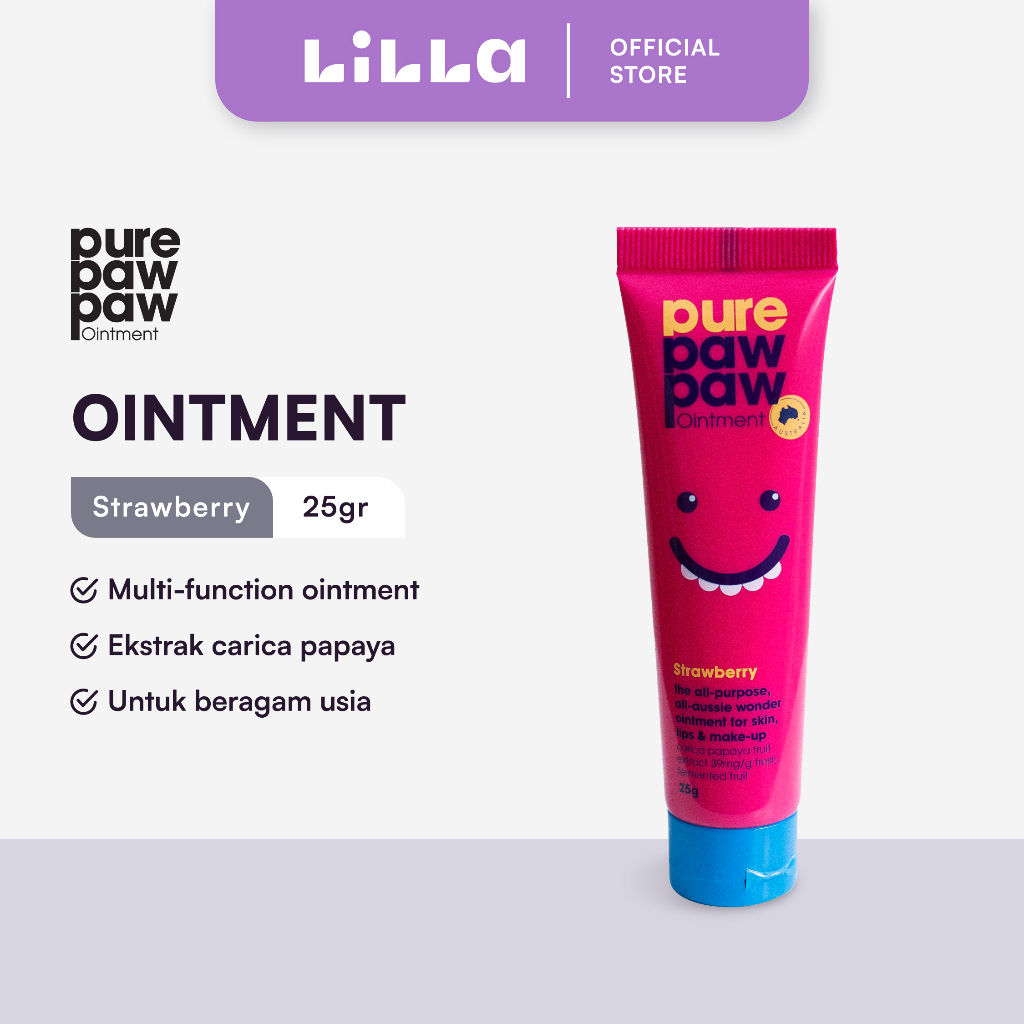 Jual Pure Paw Paw Ointment - Size 25 gr, Variant - Strawberry | Shopee ...