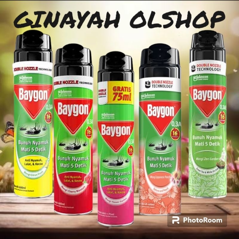 Jual BAYGON INSEKTISIDA SPRAY ANTI NYAMUK 600ML | Shopee Indonesia