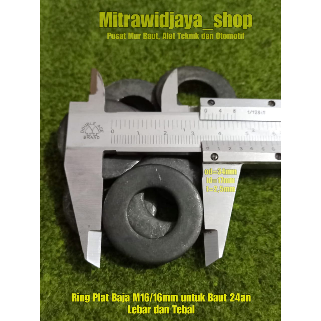 Jual Ring plat baja 16mm kunci 24 24an / ringplat baja m16 / ring plat ...