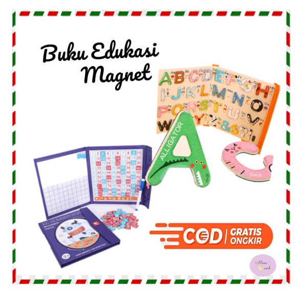 Jual Mainan Buku Magnet Alfabet dan Number/ Mainan Edukasi Anak Belajar ...
