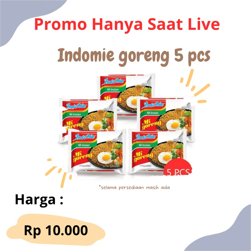 Jual Promo Bundling Indomie Goreng 5 pcs | Shopee Indonesia