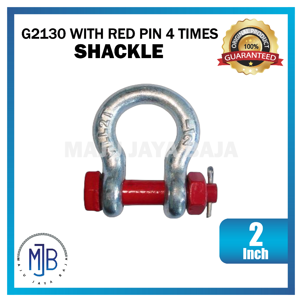 Jual Shackle With Red Pin 4 Times G2130 - 2'' | Shopee Indonesia