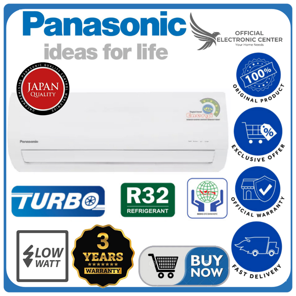Jual PANASONIC AC 1 PK STANDARD ZN 9YKP ZN9YKP TURBO COOLING LOW WATT ...
