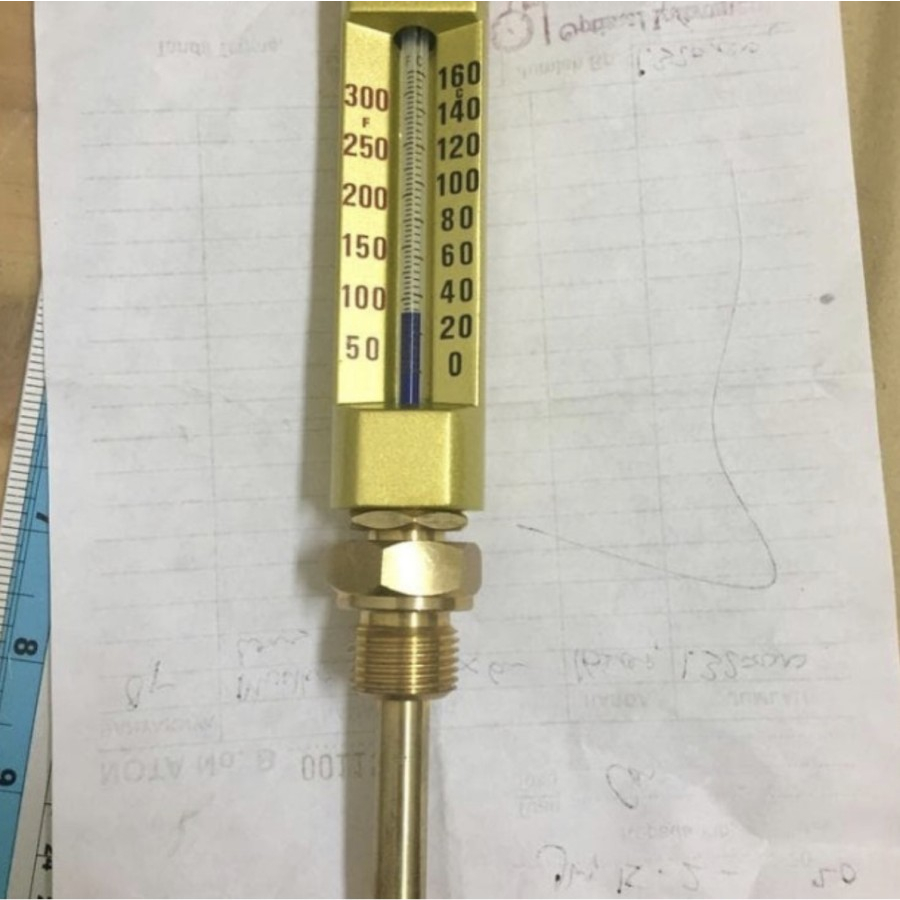Jual Thermometer Stick 60 celcius C /Termometer Tsi kuningan -10 cm ...