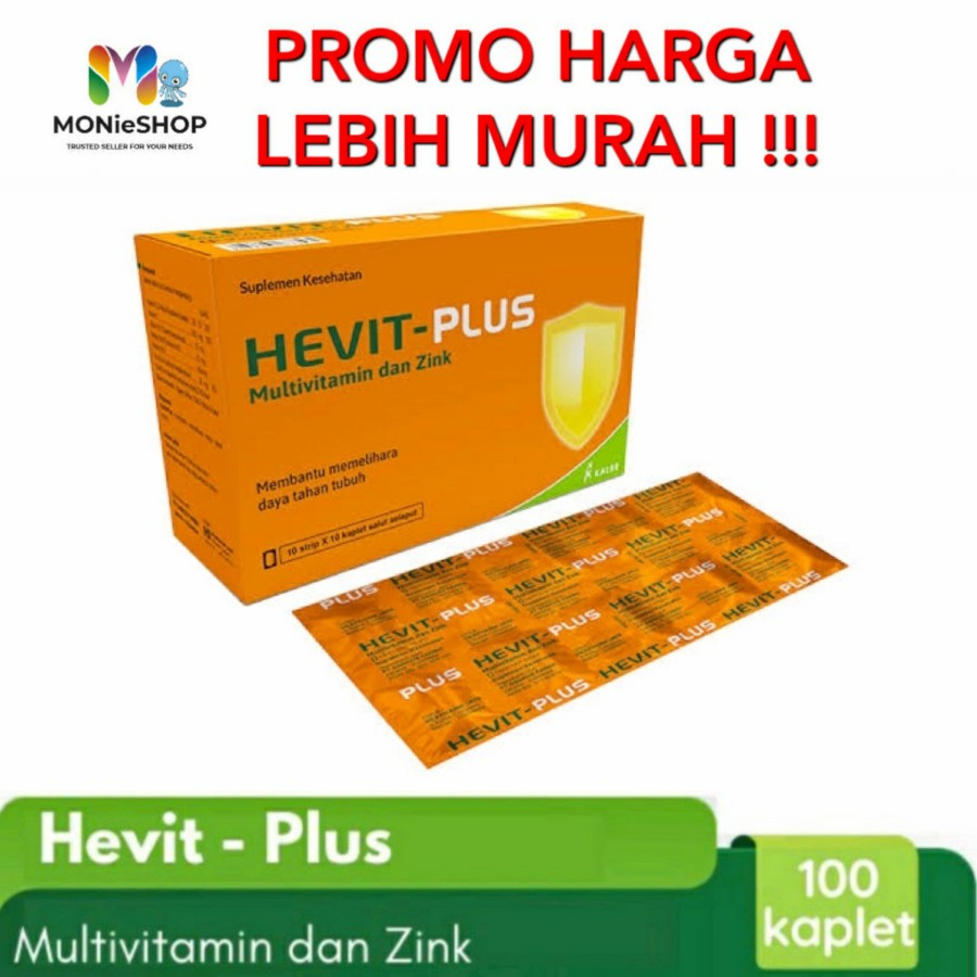 Jual Hevit plus multivitamin zinc 500mg/ box/strip | Shopee Indonesia