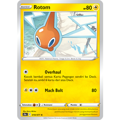 Jual POKEMON TCG INDONESIA ROTOM S10A 018/071 | Shopee Indonesia
