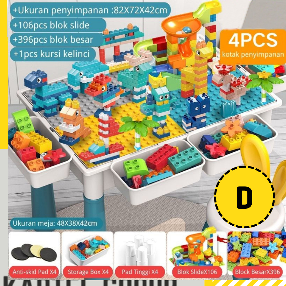 Jual HOME Mainan Lego Anak Building Block Meja Kursi Set Aktraktif ...