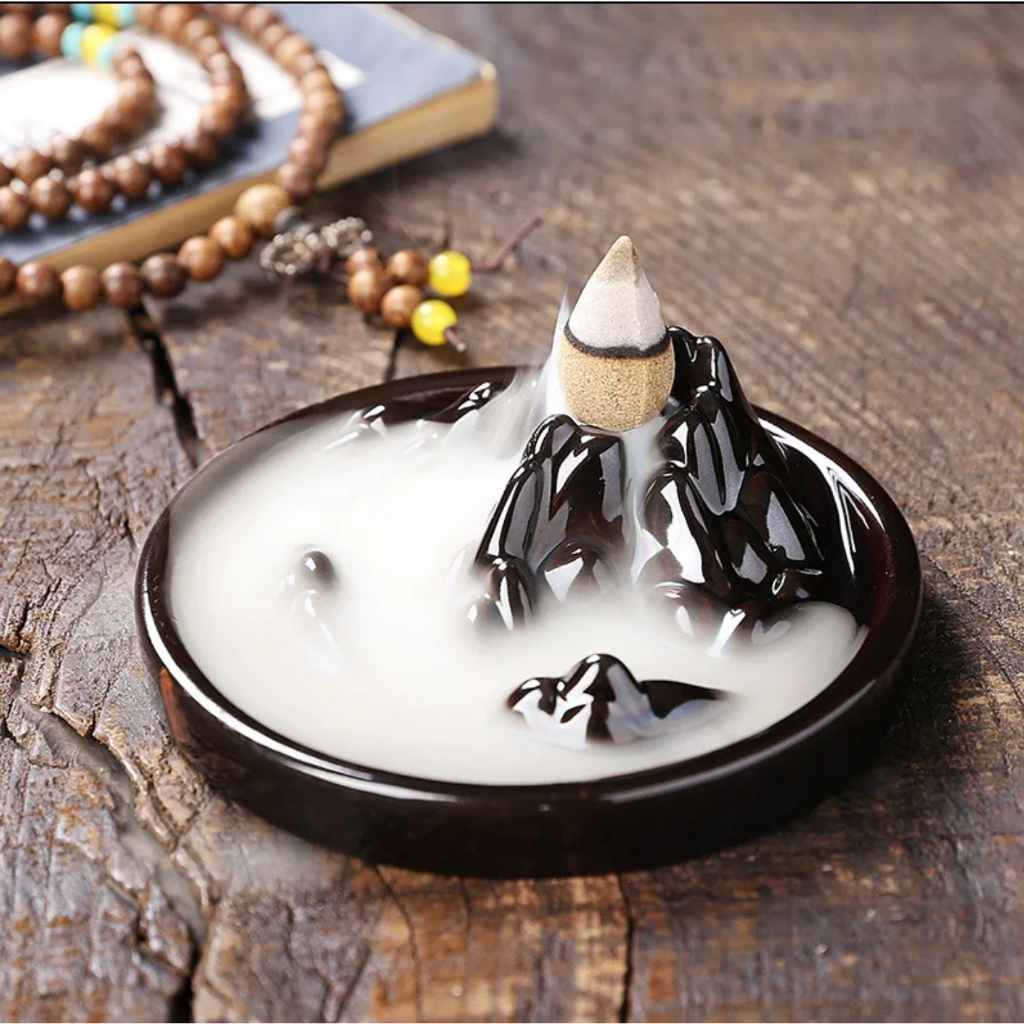 Jual Nomaid.id - Dekorasi Dupa Miniatur Gunung Air Terjun dan Daun ...