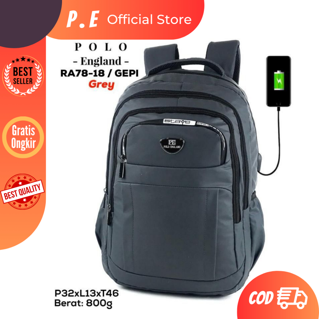 Jual [POLO ENGLAND] Tas Ransel Laptop Polo England Tas Ransel Parasut ...