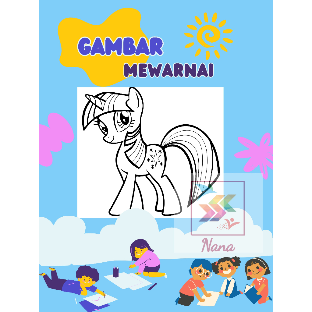 Jual Gambar Sketsa Mewarnai / Little Pony / Part 2 / Gambar Sketsa ...