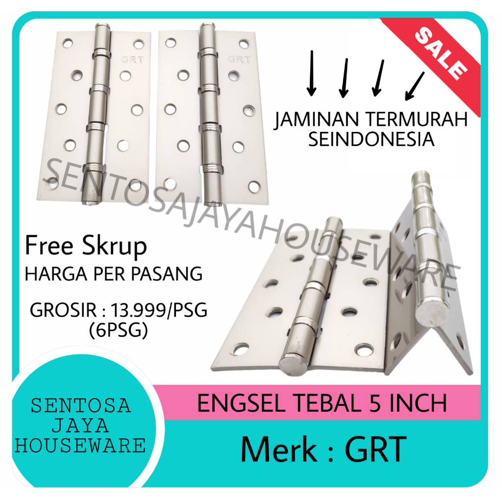 Jual ENGSEL TEBAL 5 INCH GRT / ENGSEL PINTU TEBAL 5" INCH / ENGSEL ...