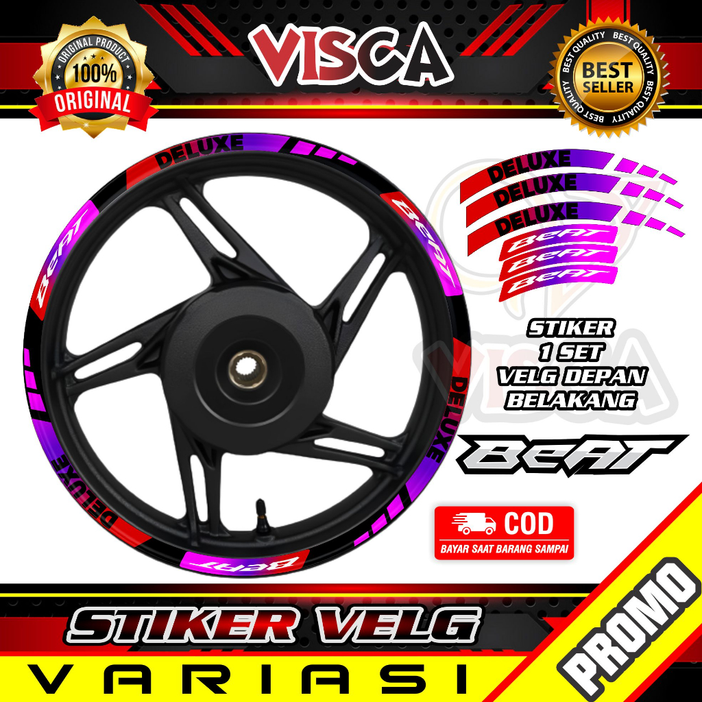 Jual Stiker Velg List Velg Motor Stiker Velg BEAT motif deluxe BUNGLON ...