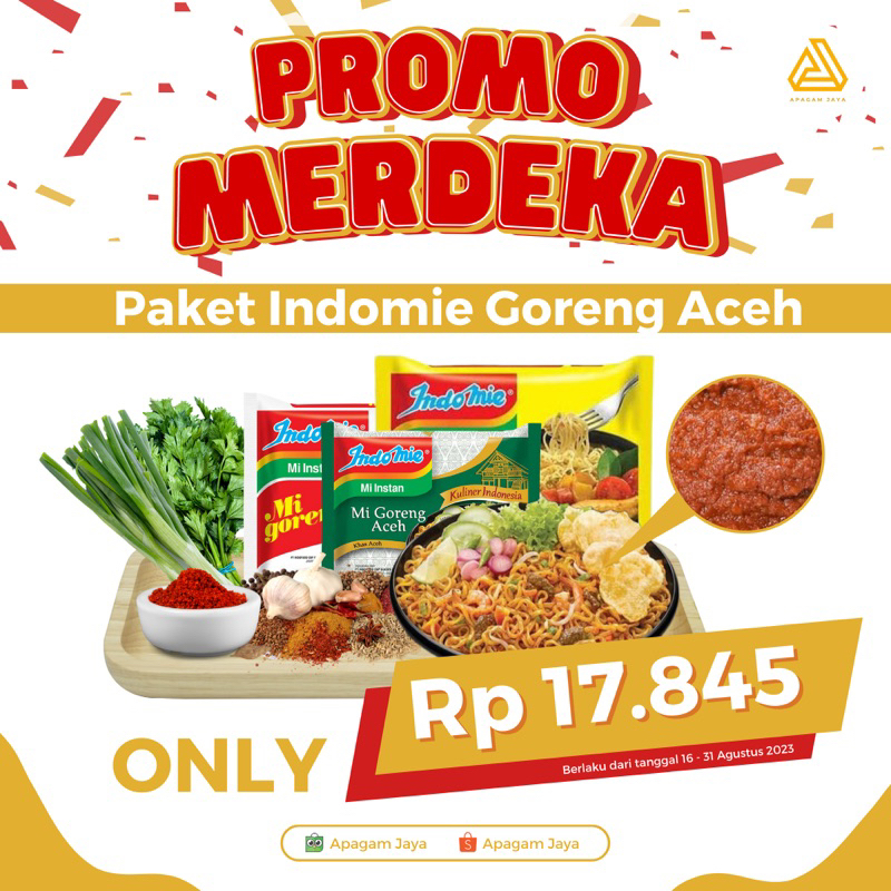 Jual Promo Merdeka Paketan Indomie Goreng Aceh dengan Bumbu Spesial ...