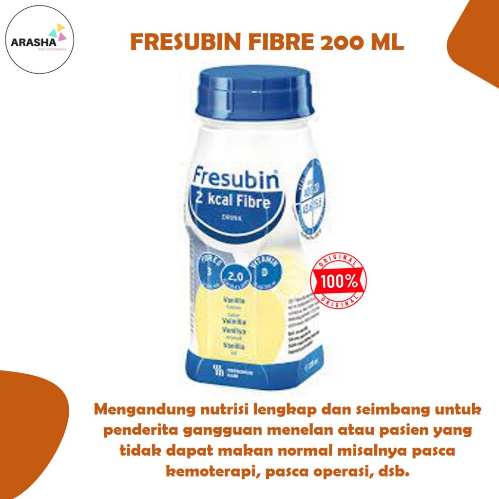 Jual FRESUBIN FIBRE 2 KCAL Fibre Drink 200 ml Susu Tinggi Kalori,Susu ...