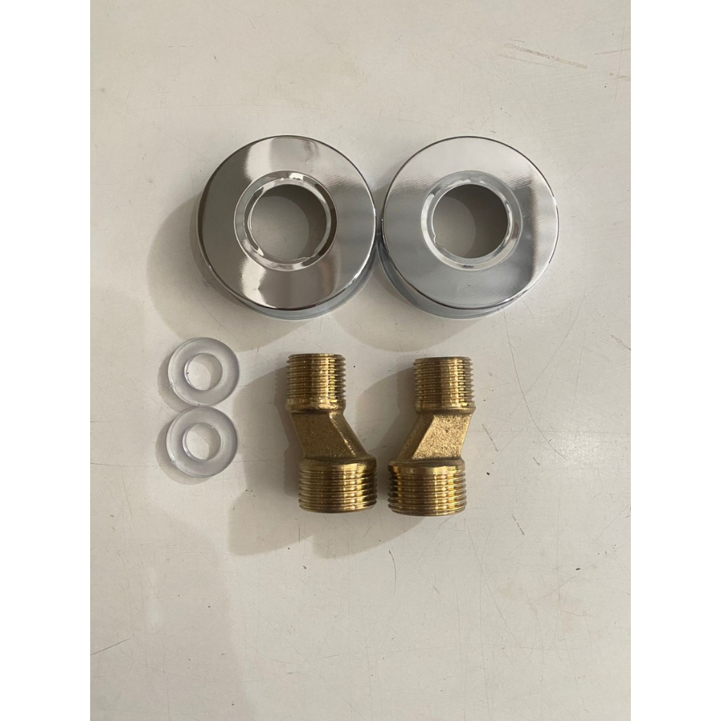 Jual Double Nepel Kran Bathtub / FItting Kran Panas Dingin KUNINGAN ...