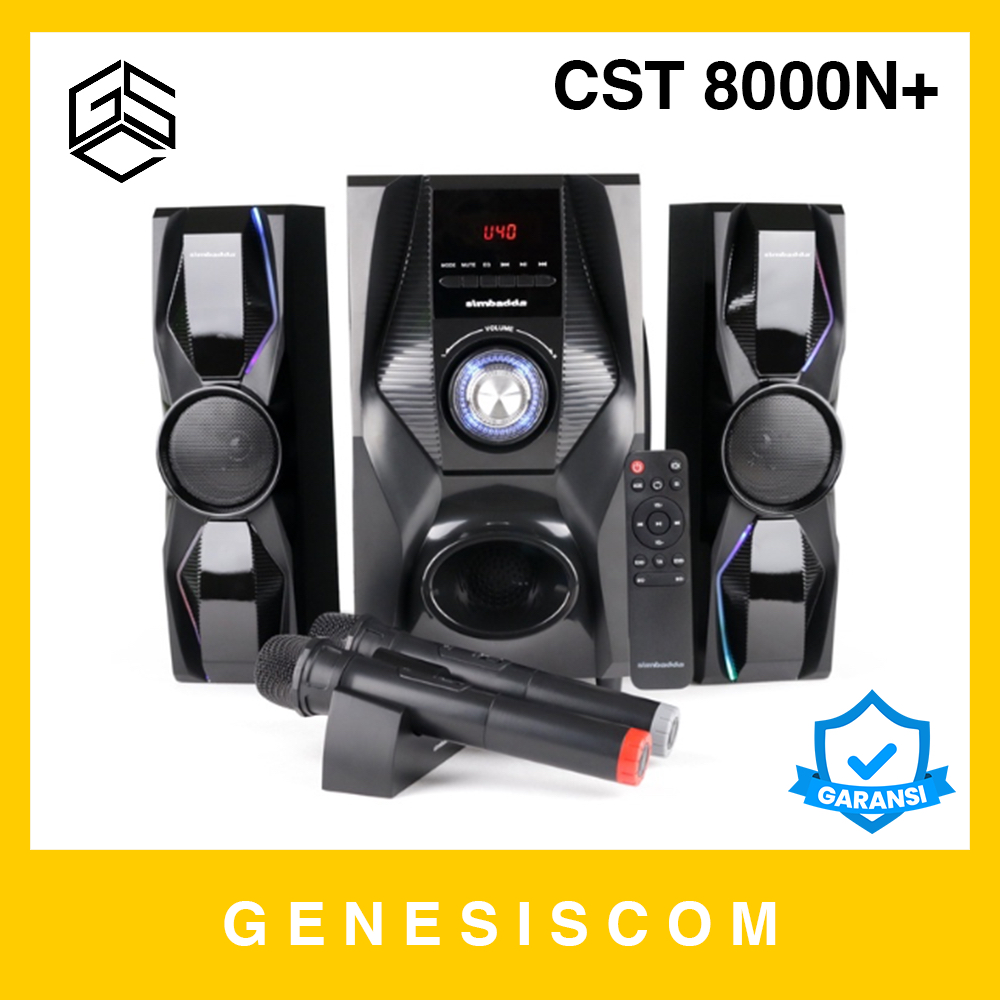 Jual Speaker SIMBADDA CST 8000N+ Bluetooth Wireless 2.1 Multimedia RGB Desktop TV Karaoke Home ...
