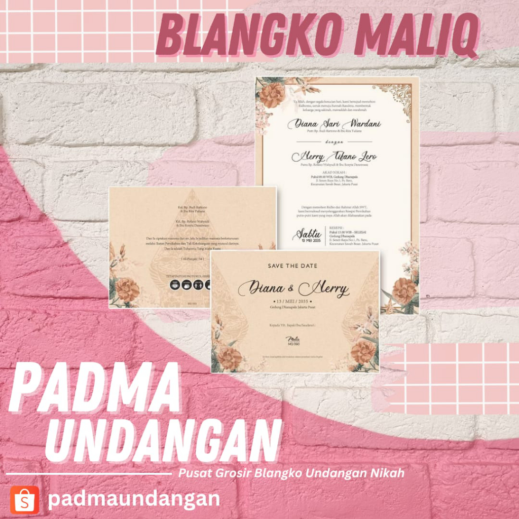 Jual Blangko Undangan Maliq 90 | Pusat Grosir Blangko | Padma Undangan ...