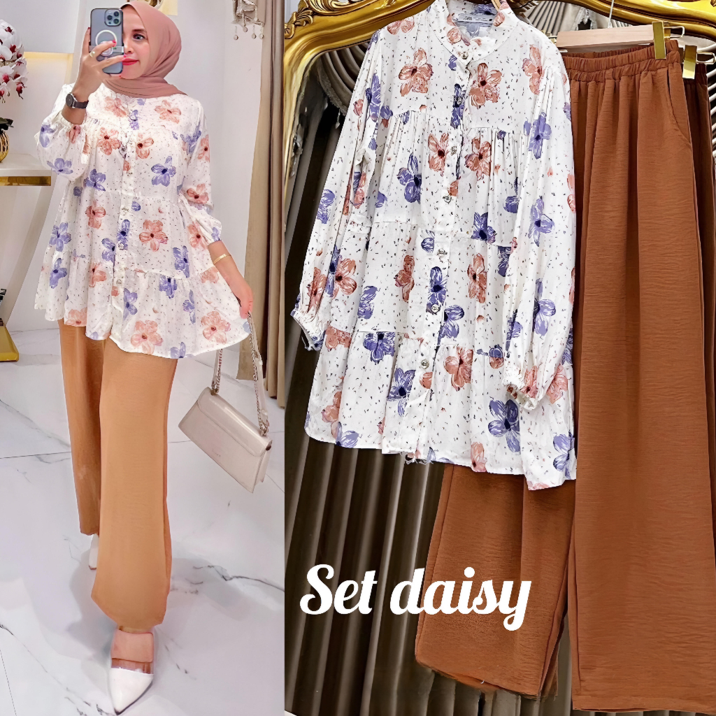 Jual MUMU - TIANA ONE SET CRINKLE AIRFLOW MOTIF / DAISY SET BY MUMU ...