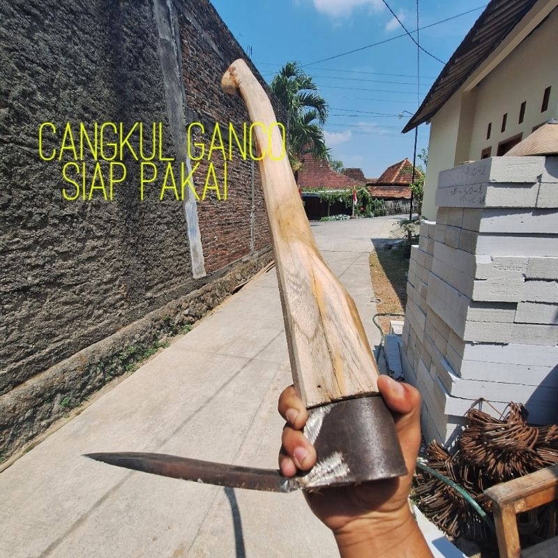Jual Cangkul ganco tanah baja siap pakai- cangkul sawah anti lengket ...