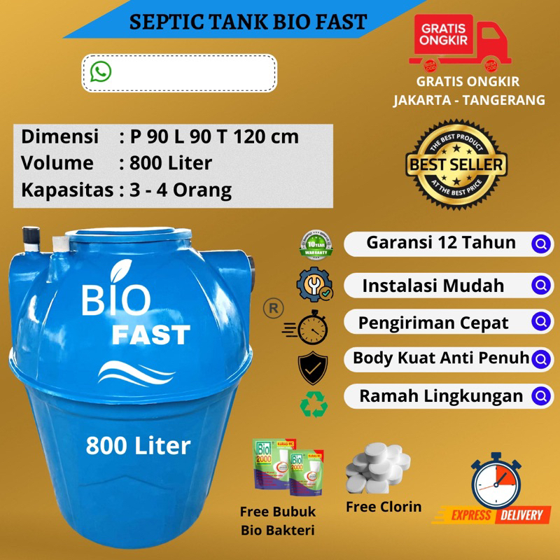 Jual septic tank bio, biotech, biotaff, biotank, biofil, biotechno, 800 ...