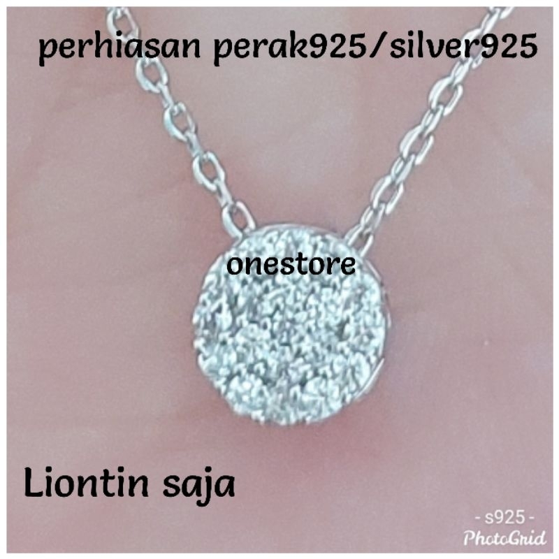 Jual Onestore_silver _ Kalung liontin koin perak 925 lapis mas putih ...