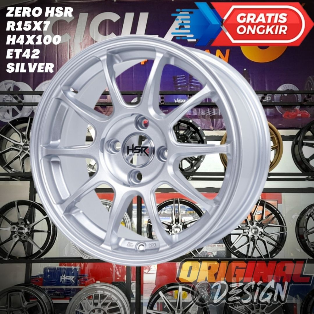 Jual Velg Mobil Ring 15 HSR ZERO R15 Silver Untuk Raize Rocky Mobilio Freed | Shopee Indonesia
